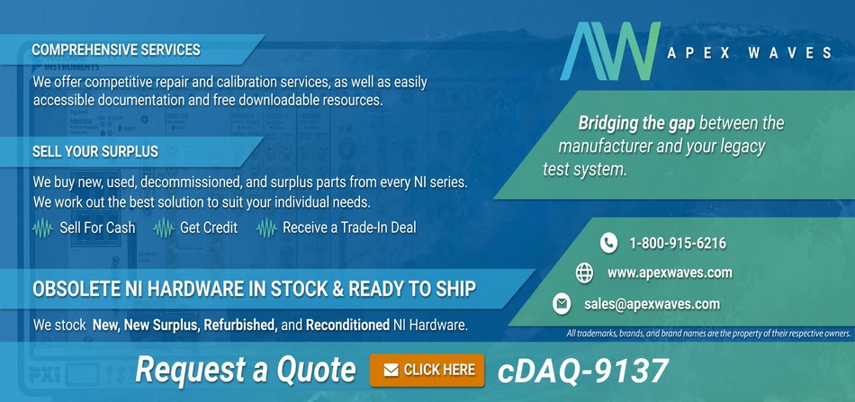 NATIONAL INSTRUMENTS CDAQ-9133 QUICK START Pdf Download | ManualsLib