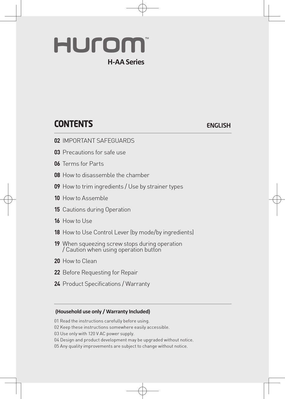 hurom-h-aa-series-instructions-manual-pdf-download-manualslib