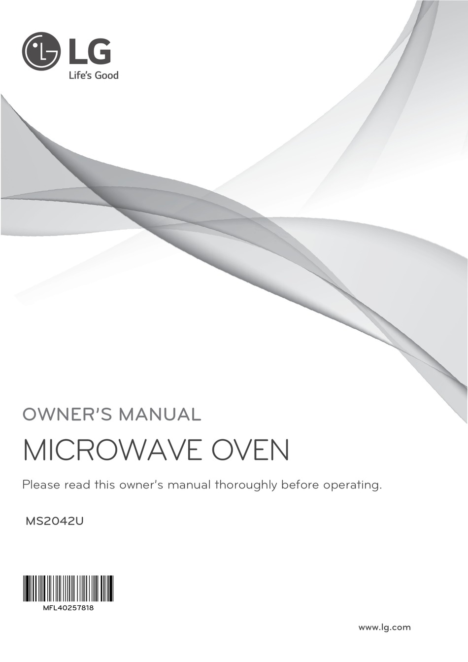 LG MS2042U OWNER'S MANUAL Pdf Download | ManualsLib