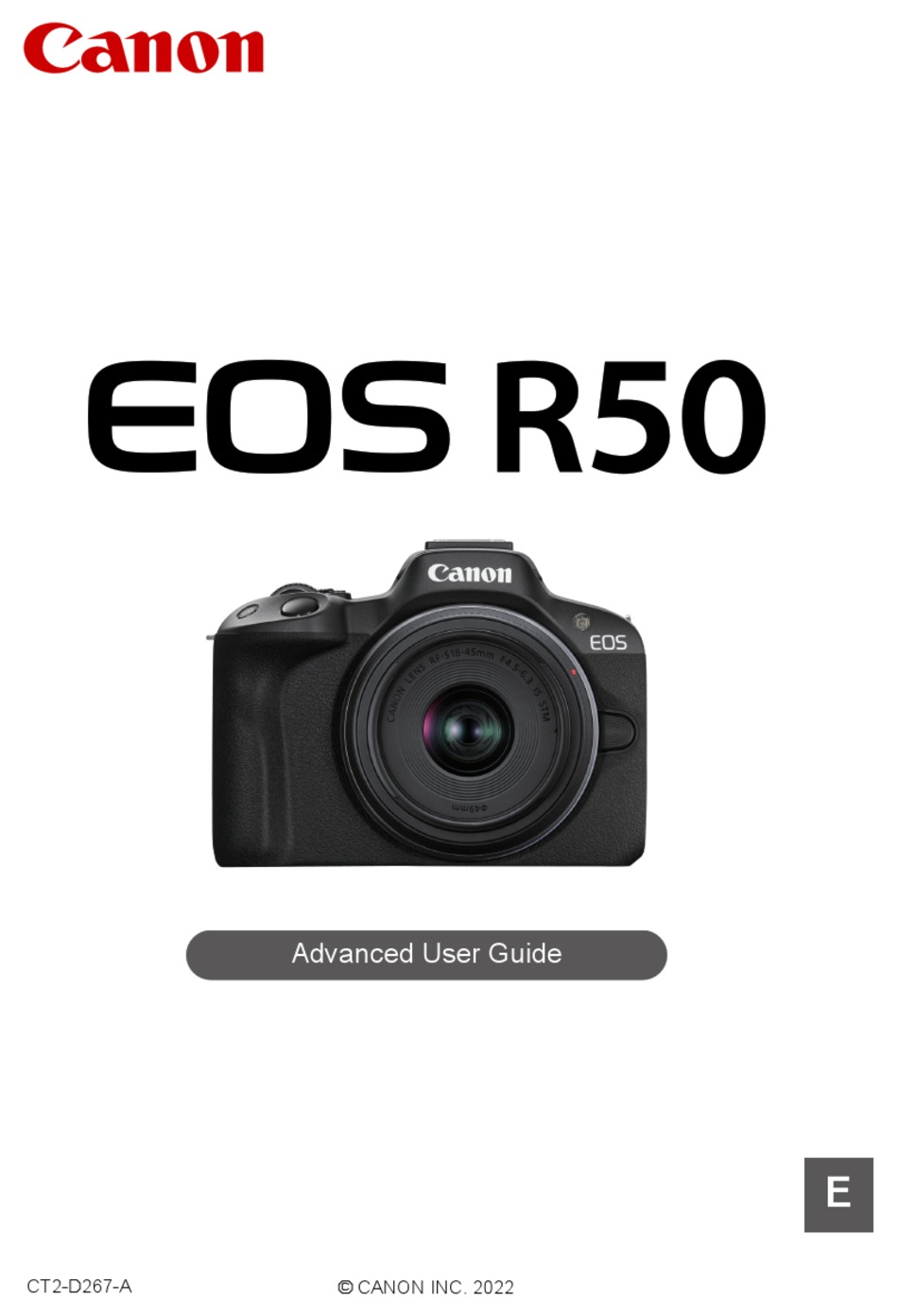 CANON EOS R50 ADVANCED USER'S MANUAL Pdf Download | ManualsLib