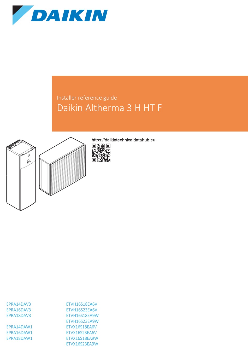 DAIKIN ETVH16S18EA6V INSTALLER'S REFERENCE MANUAL Pdf Download | ManualsLib
