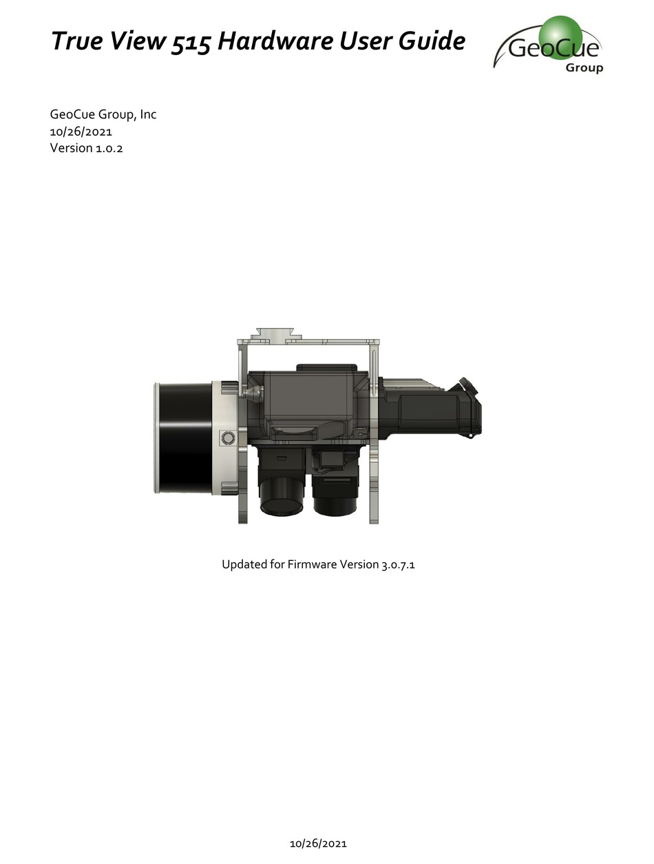 GEOCUE TRUE VIEW 515 HARDWARE USER'S MANUAL Pdf Download | ManualsLib GEOCUE TRUE VIEW 515 HARDWARE USER'S MANUAL Pdf Download | ManualsLib