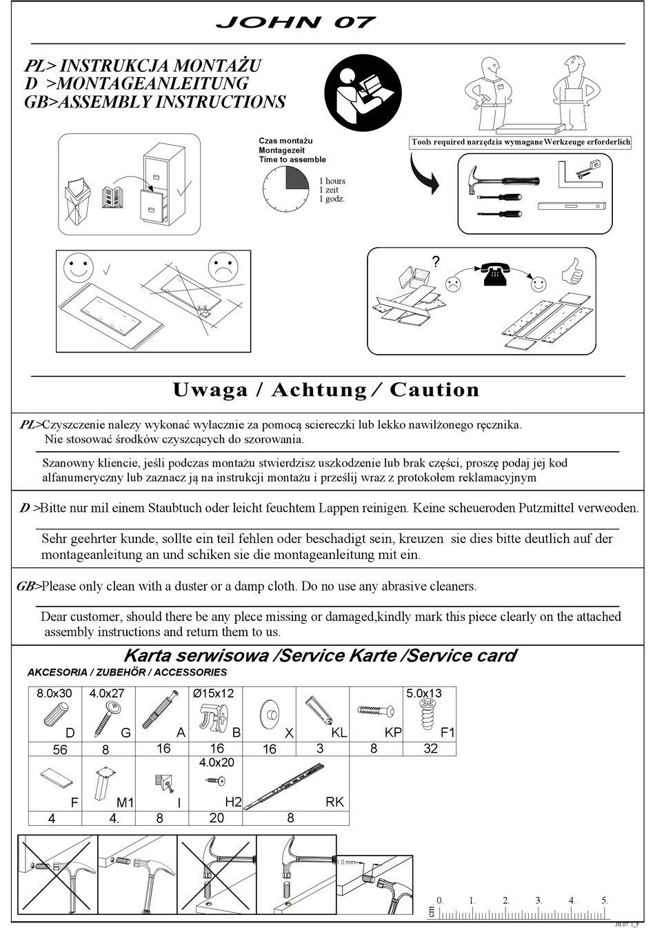 MODERNO JOHN 07 ASSEMBLY INSTRUCTIONS MANUAL Pdf Download | ManualsLib