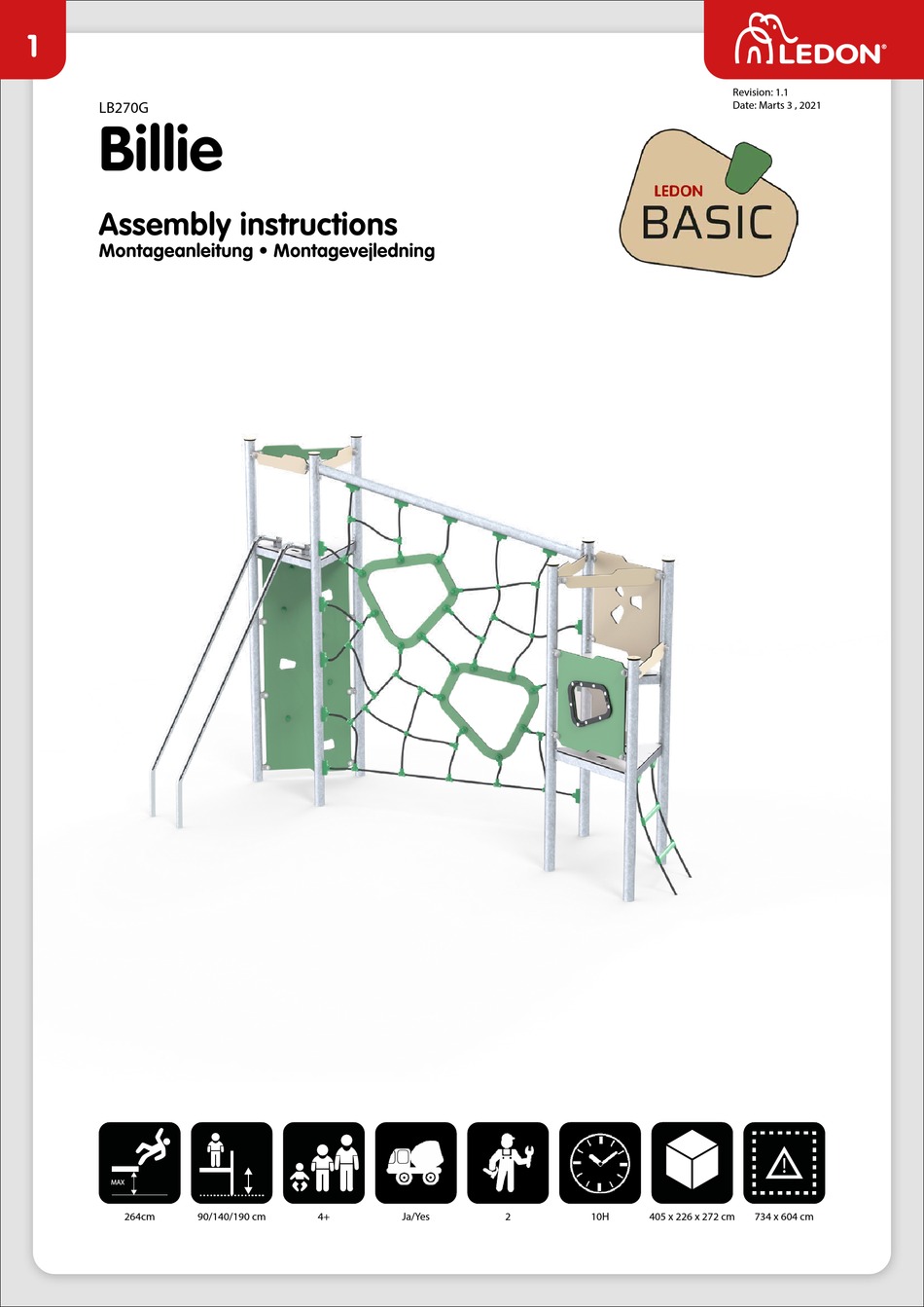 LEDON BILLIE ASSEMBLY INSTRUCTIONS MANUAL Pdf Download | ManualsLib
