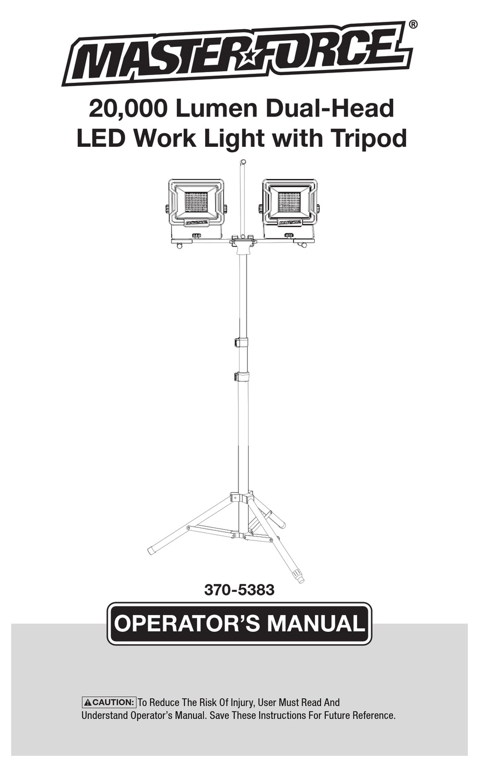 MASTERFORCE 370-5383 OPERATOR'S MANUAL Pdf Download | ManualsLib
