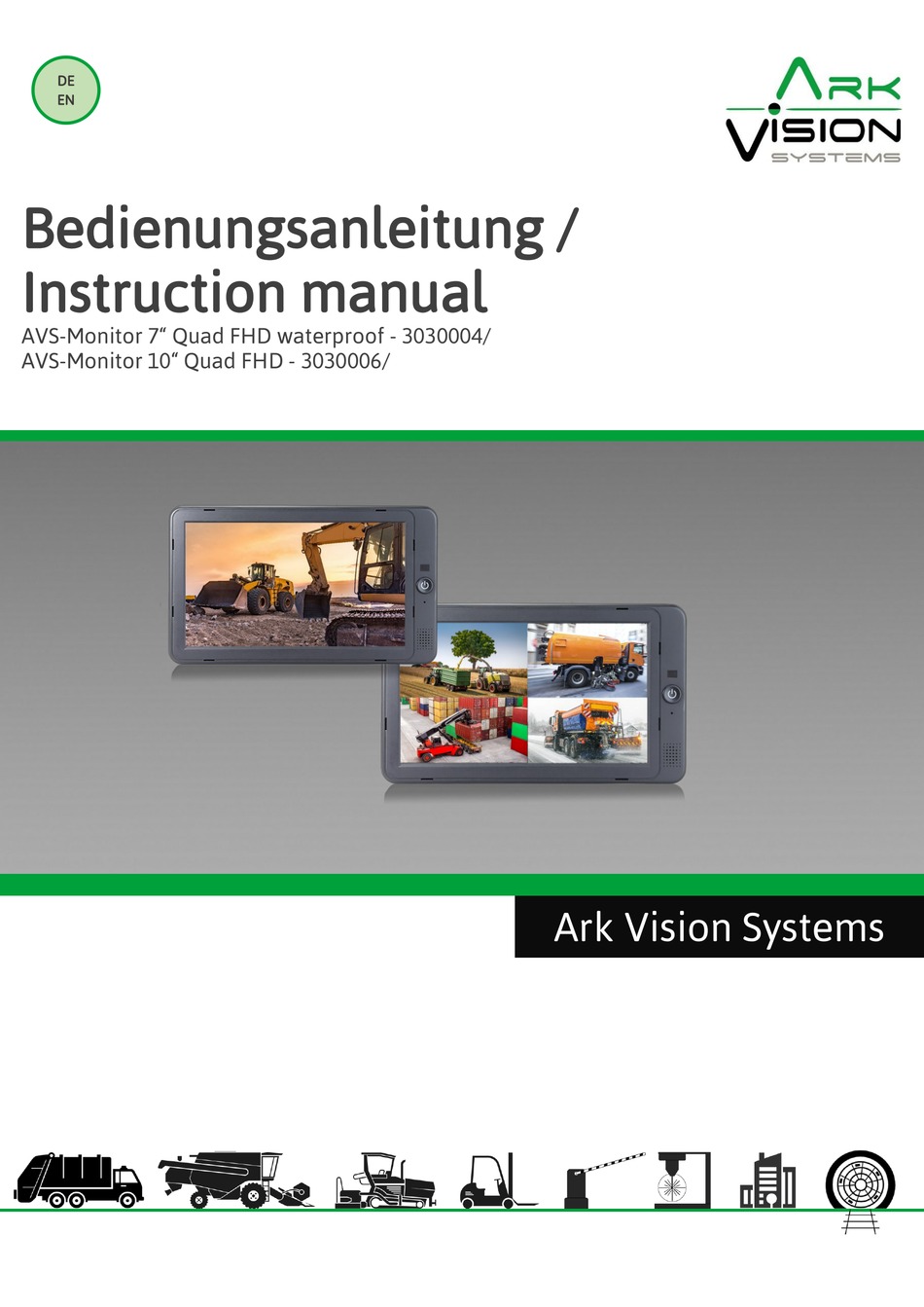 ARK VISION SYSTEMS AVS-MONITOR 7 QUAD FHD INSTRUCTION MANUAL Pdf ...