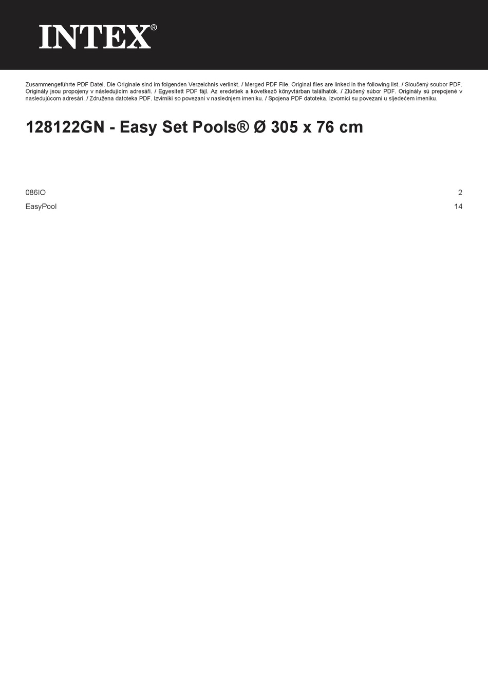 INTEX EASY SET 128122GN OWNER'S MANUAL Pdf Download | ManualsLib