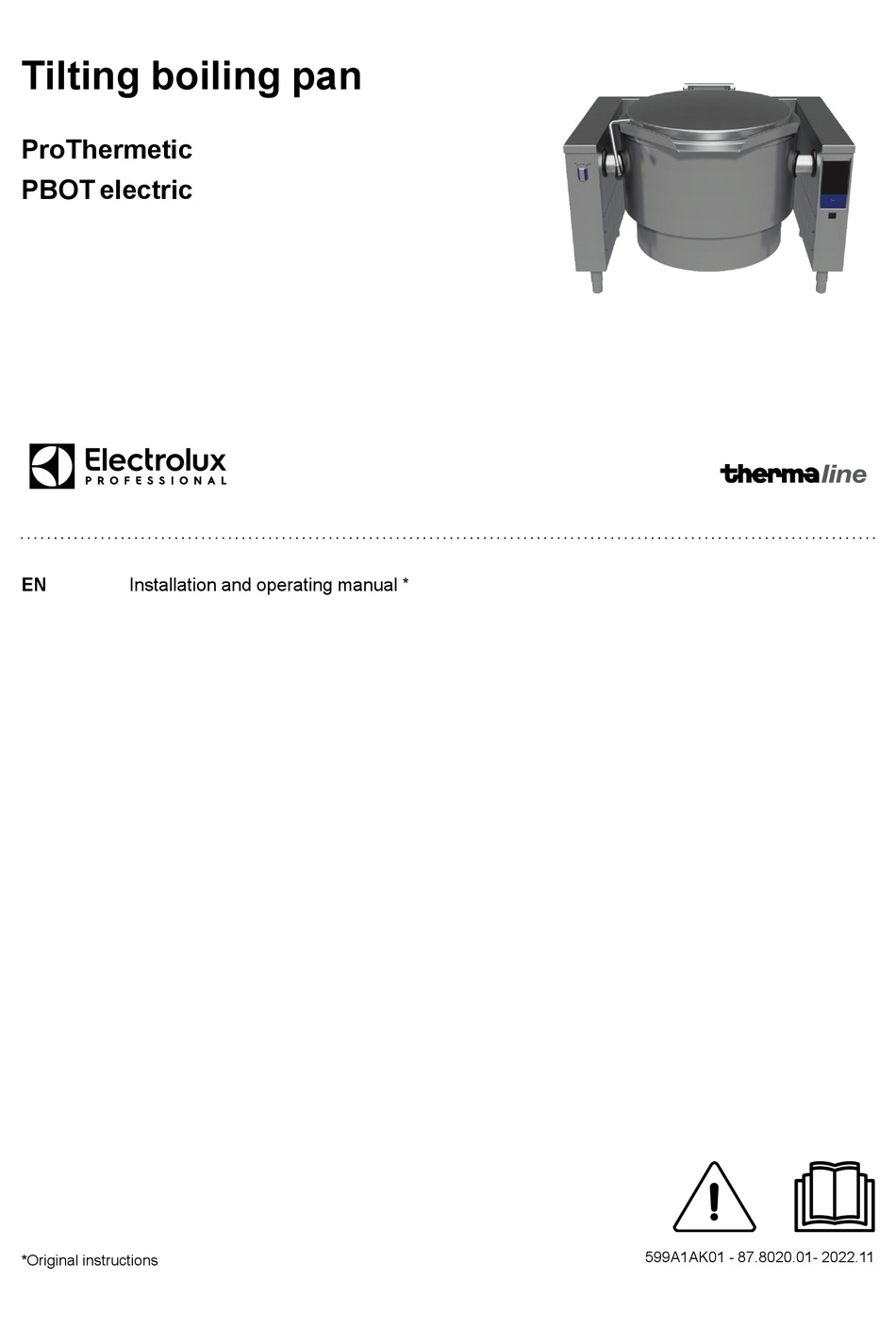ELECTROLUX PROFESSIONAL THERMALINE PROTHERMETIC PBOT ELECTRIC