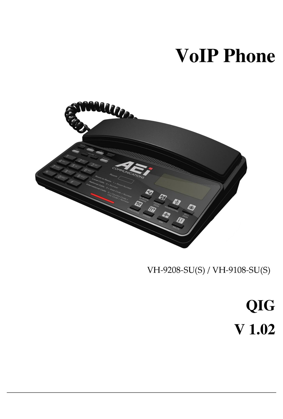 AEI VH-9208-SU(S) QUICK START MANUAL Pdf Download | ManualsLib