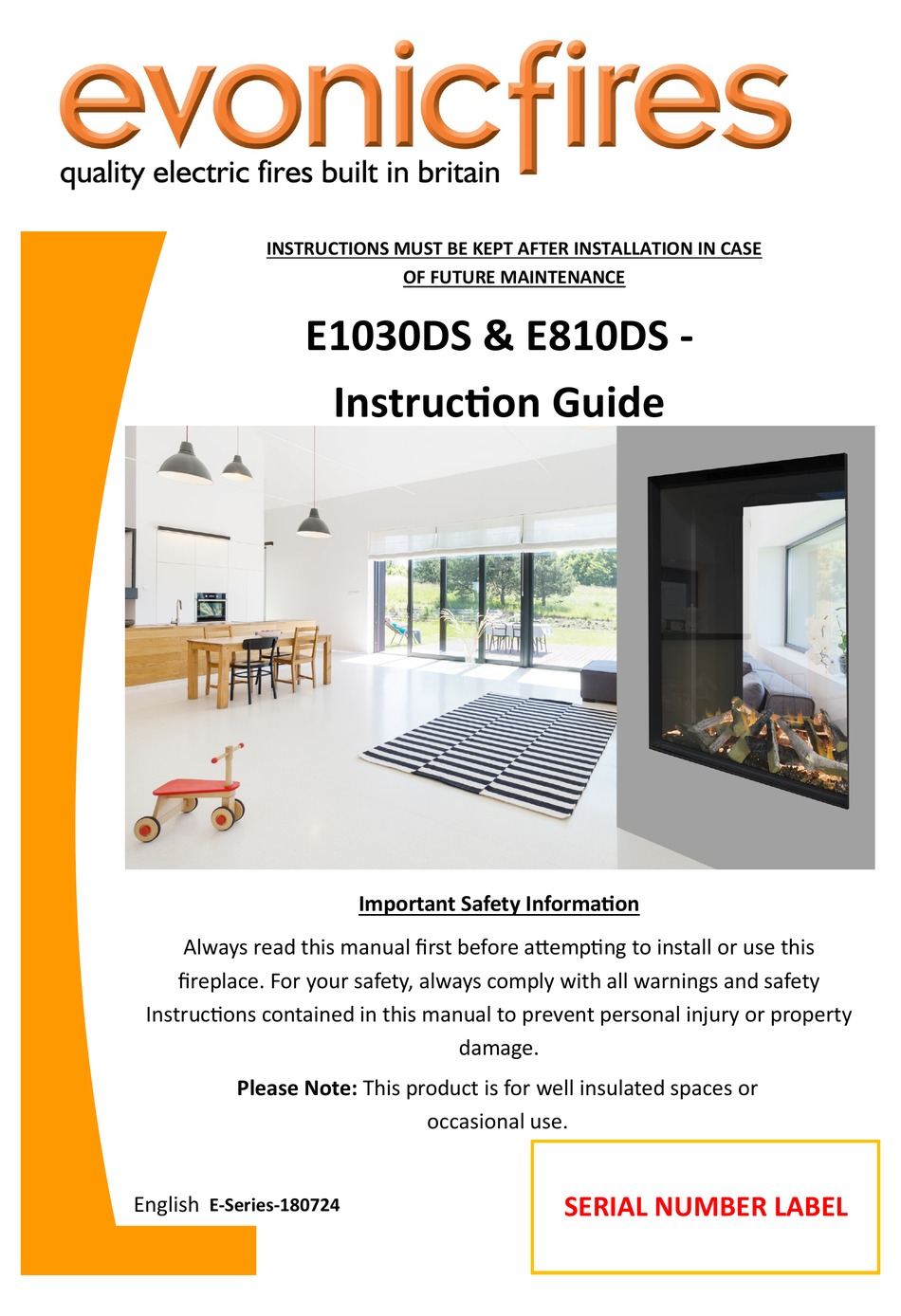 EVONICFIRES E1030DS INSTRUCTION MANUAL Pdf Download | ManualsLib