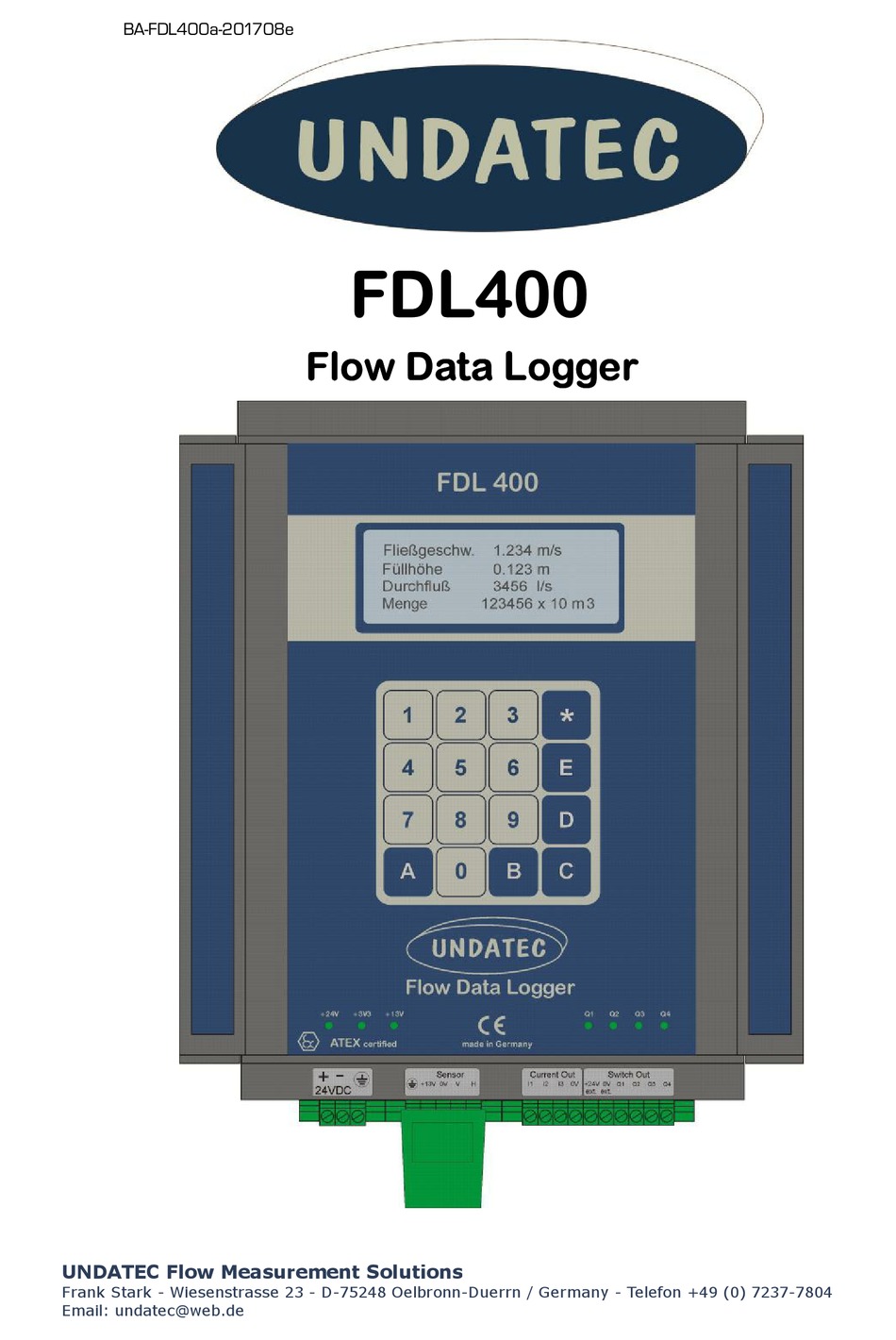 UNDATEC FDL400 MANUAL Pdf Download | ManualsLib