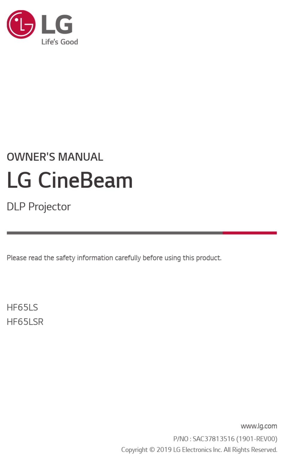 LG HF65LS OWNER'S MANUAL Pdf Download | ManualsLib