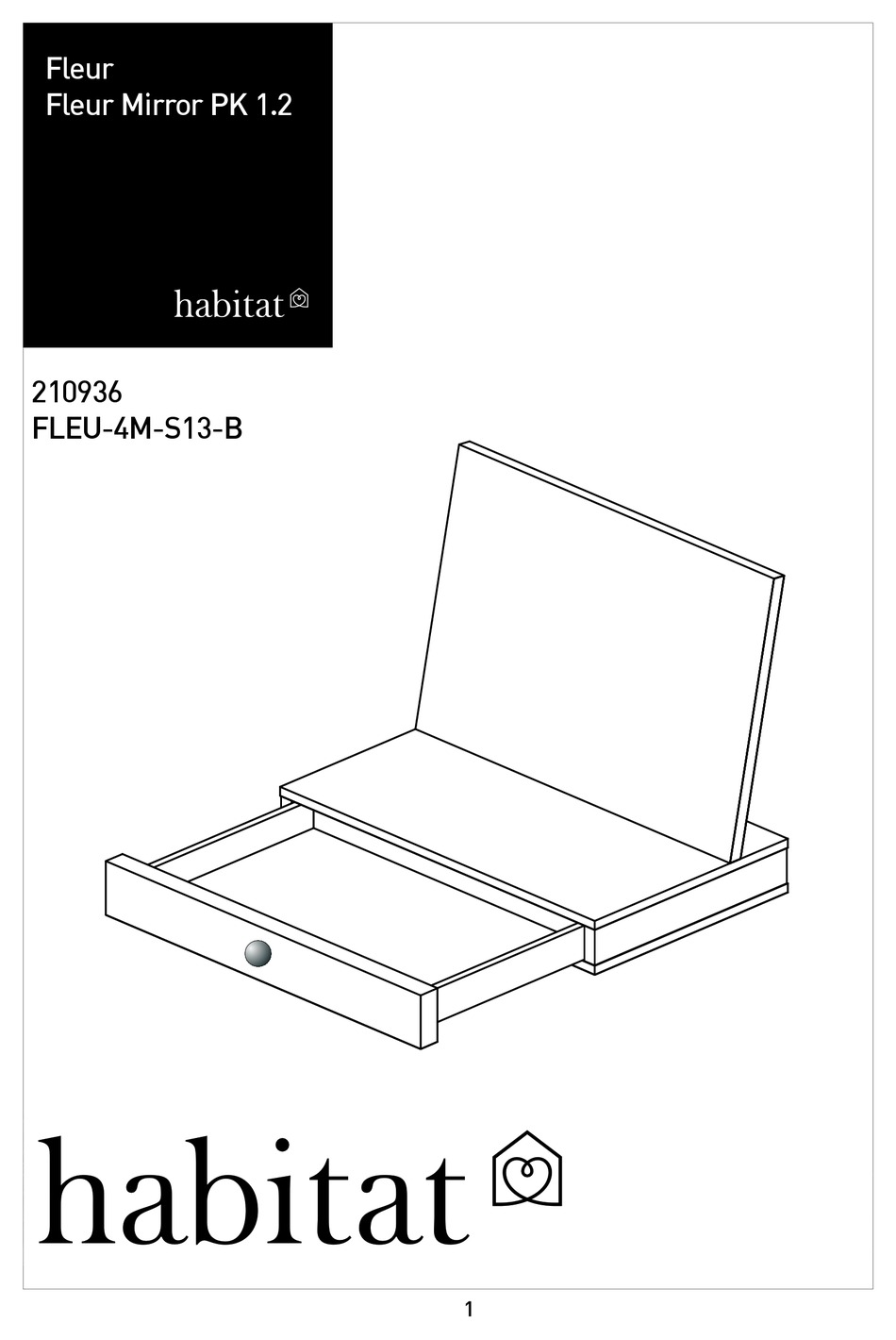 HABITAT FLEUR MIRROR PK 1.2 MANUAL Pdf Download | ManualsLib