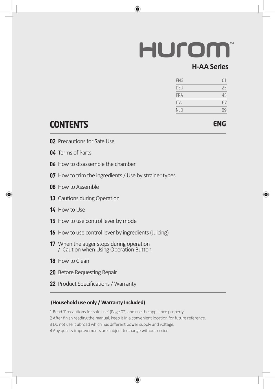 HUROM H AA SERIES MANUAL Pdf Download ManualsLib