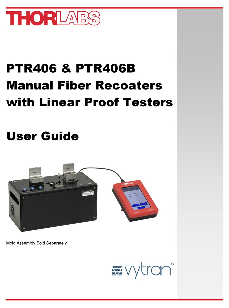 THORLABS VYTRAN PTR406 USER MANUAL Pdf Download | ManualsLib
