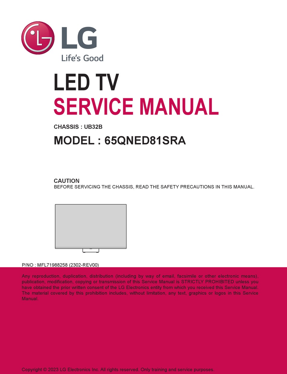 LG 65QNED81SRA SERVICE MANUAL Pdf Download | ManualsLib