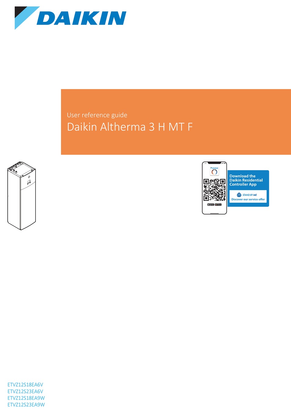 DAIKIN ETVZ12S23EA6V USER REFERENCE MANUAL Pdf Download | ManualsLib