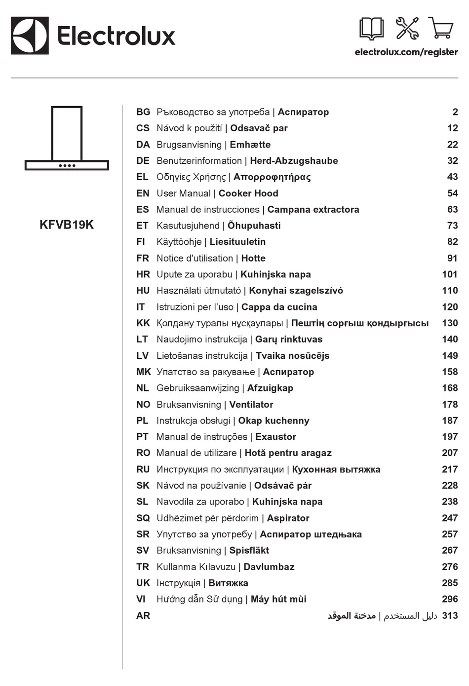 ELECTROLUX KFVB19K USER MANUAL Pdf Download | ManualsLib