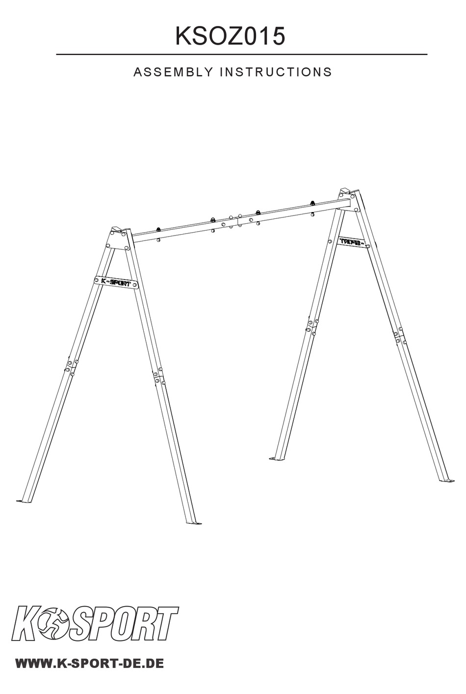 K-SPORT KSOZ015 ASSEMBLY INSTRUCTIONS MANUAL Pdf Download | ManualsLib