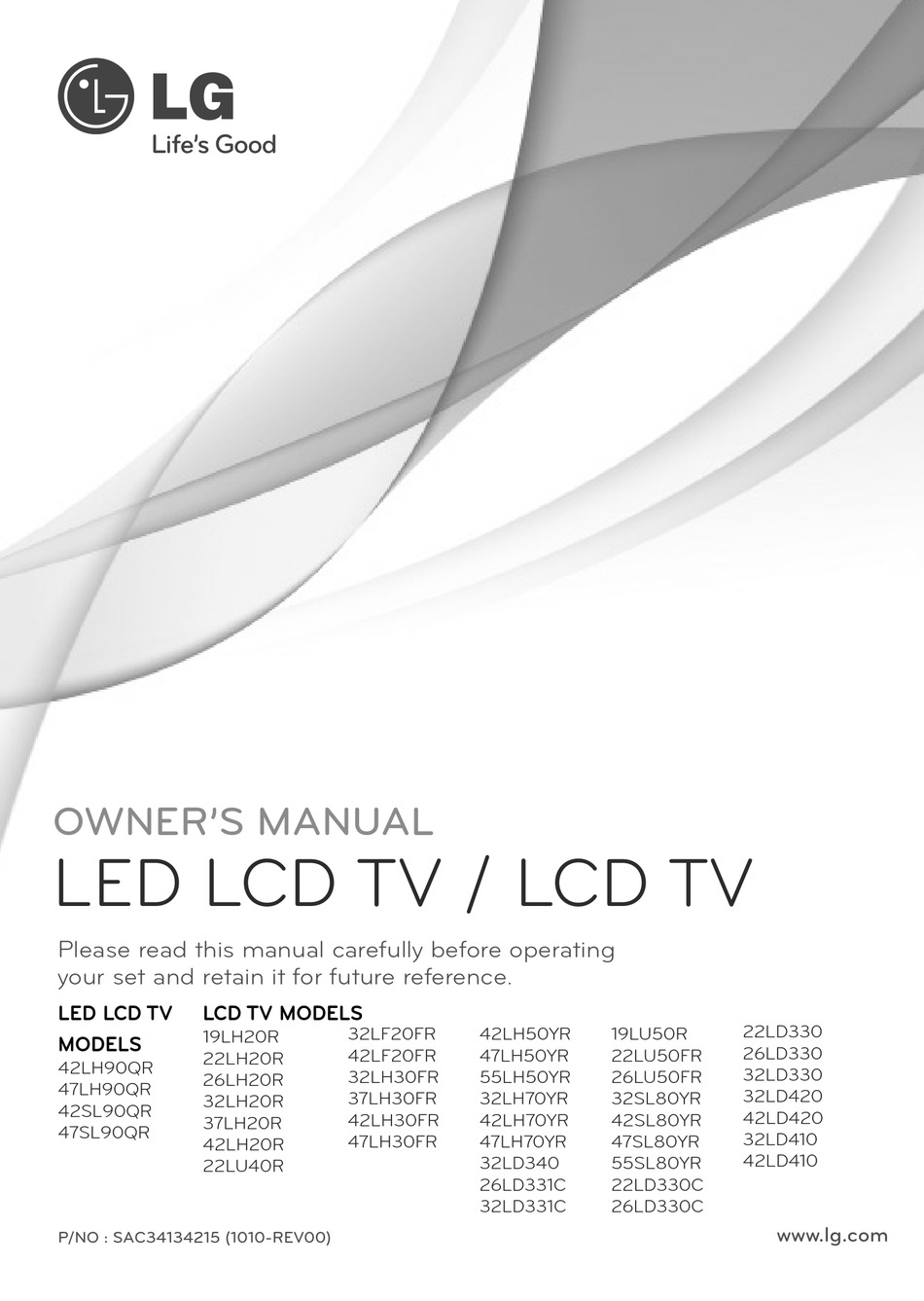 LG 47LH90QR OWNER'S MANUAL Pdf Download | ManualsLib