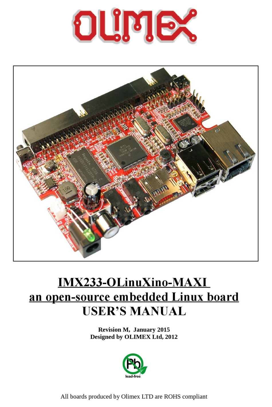 OLIMEX IMX233-OLINUXINO-MAXI USER MANUAL Pdf Download | ManualsLib