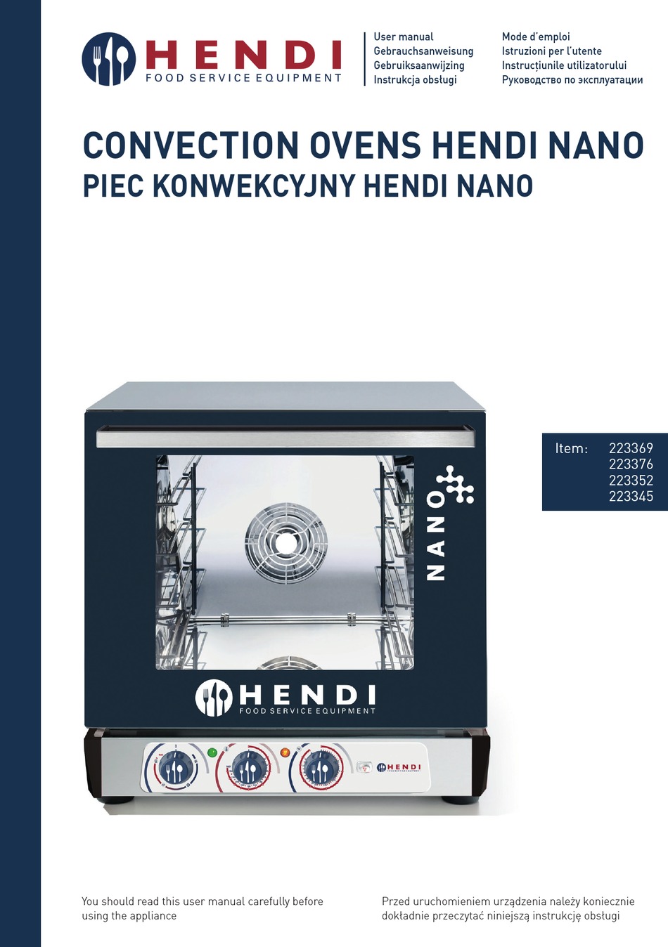 HENDI NANO USER MANUAL Pdf Download | ManualsLib