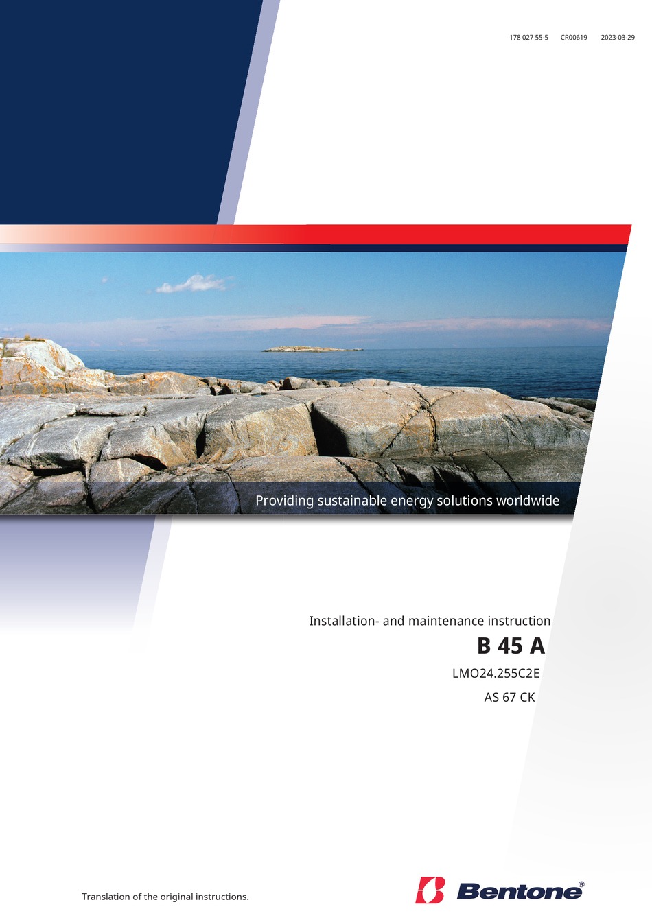 BENTONE B 45 A INSTALLATION AND MAINTENANCE INSTRUCTION Pdf Download ...