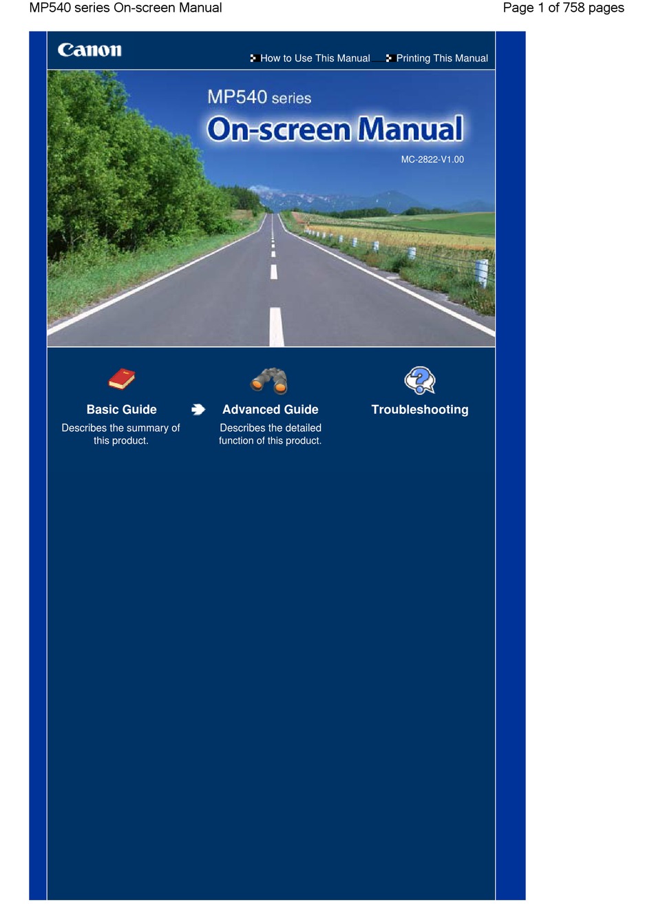 CANON MP540 SERIES ON-SCREEN MANUAL Pdf Download | ManualsLib