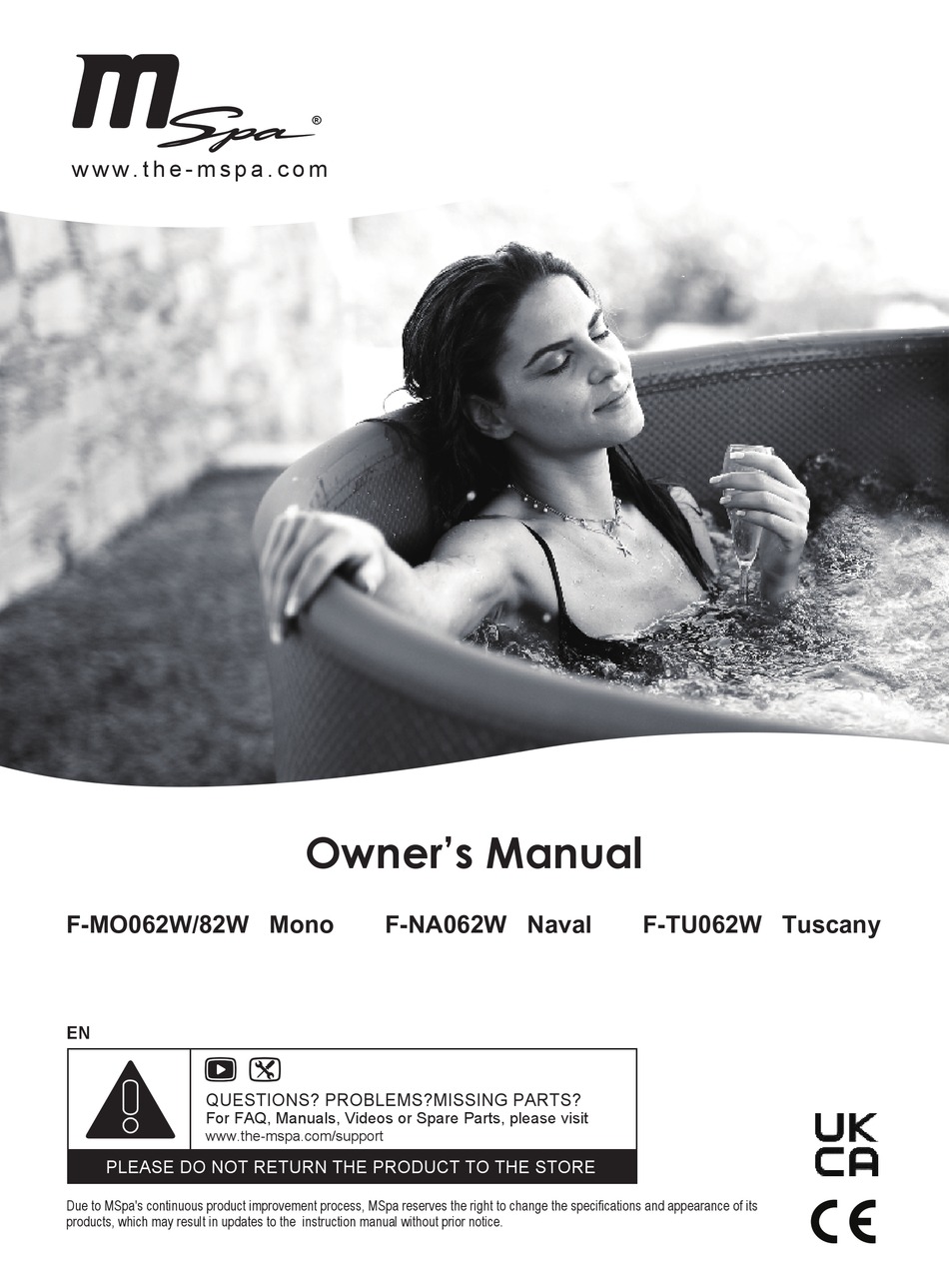 MSPA F-NA062W OWNER'S MANUAL Pdf Download | ManualsLib