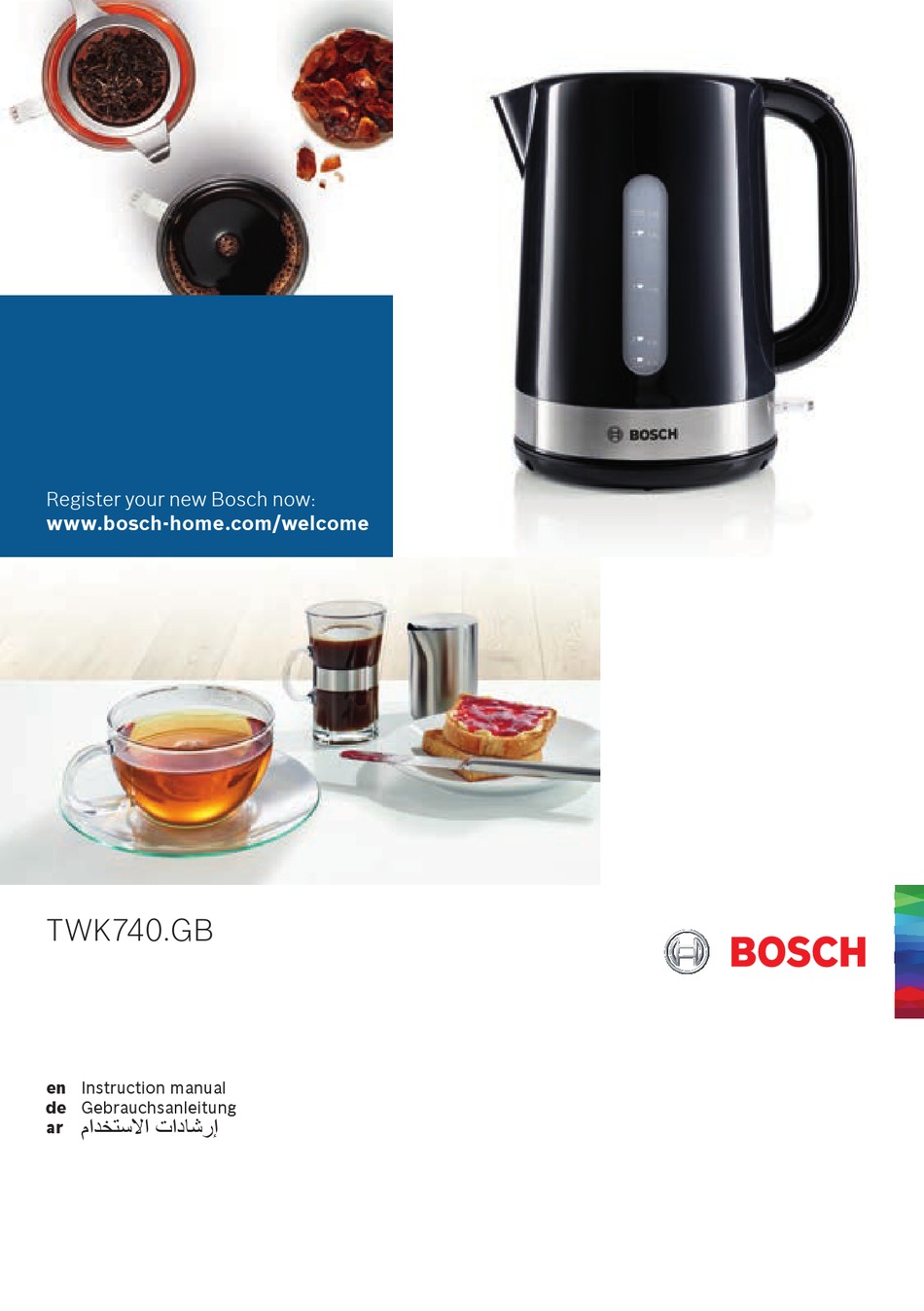 BOSCH TWK740 GB SERIES INSTRUCTION MANUAL Pdf Download | ManualsLib