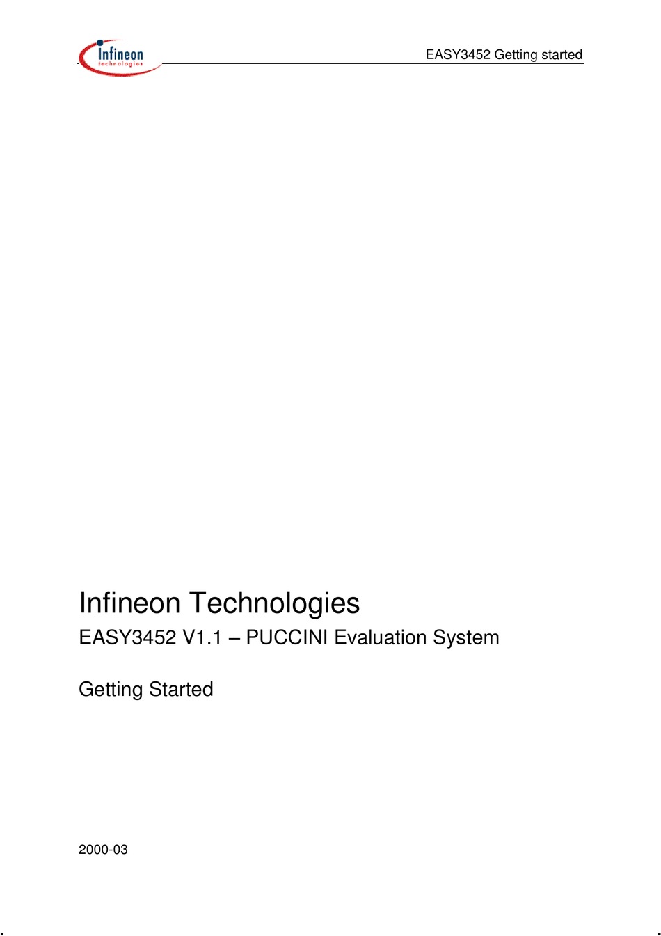 INFINEON EASY3452 GETTING STARTED Pdf Download | ManualsLib