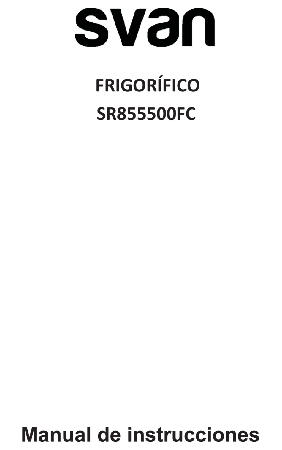 Svan Sr855500fc User Instruction Pdf Download Manualslib