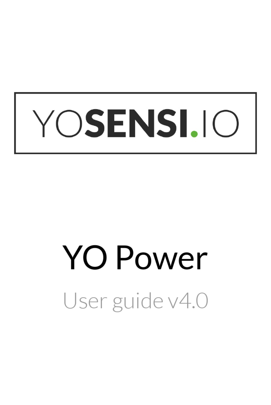 YOSENSI YO POWER USER MANUAL Pdf Download | ManualsLib