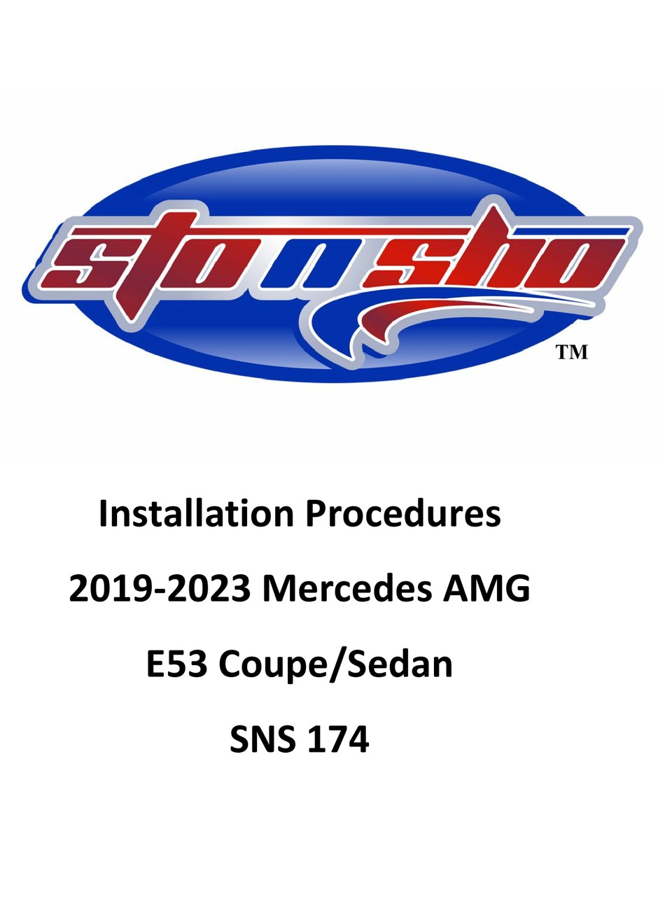 STO N SHO SNS 174 INSTALLATION PROCEDURES MANUAL Pdf Download | ManualsLib