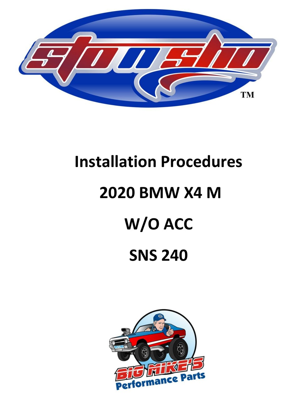STO N SHO SNS 240 INSTALLATION PROCEDURES MANUAL Pdf Download | ManualsLib