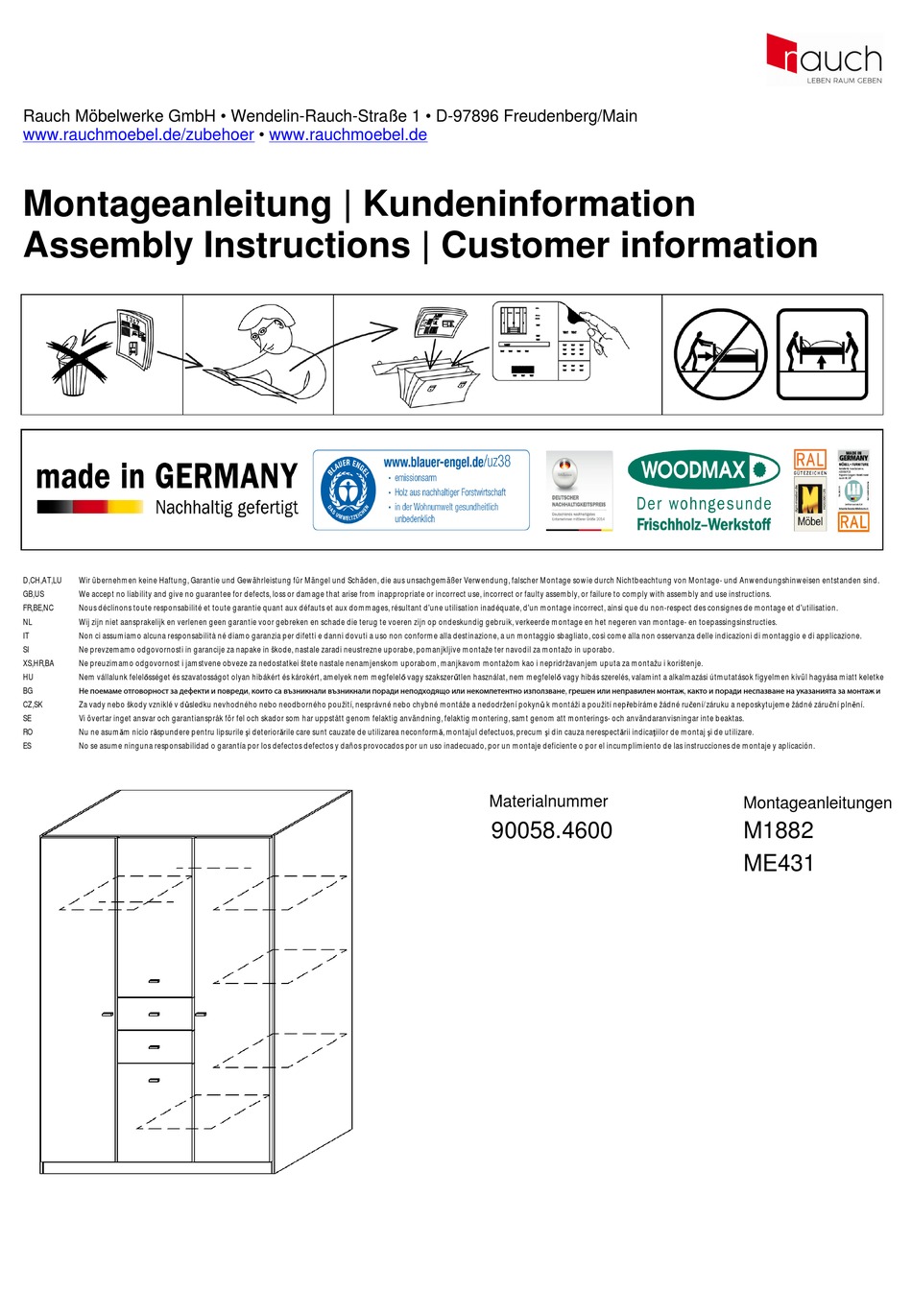 RAUCH M1882 ASSEMBLY INSTRUCTIONS MANUAL Pdf Download | ManualsLib