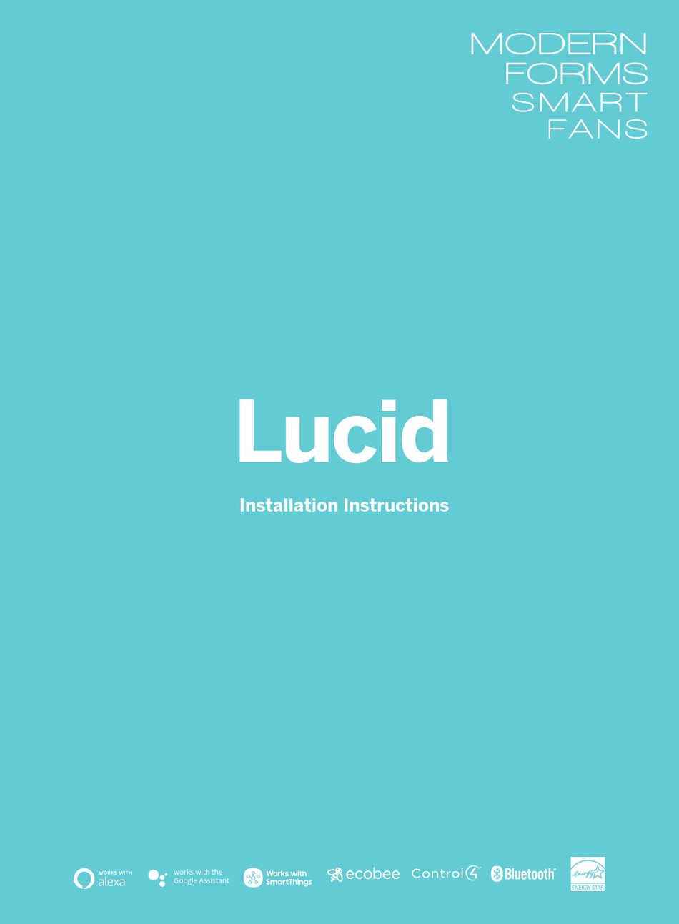 MODERN FORMS LUCID INSTALLATION INSTRUCTIONS MANUAL Pdf Download ...