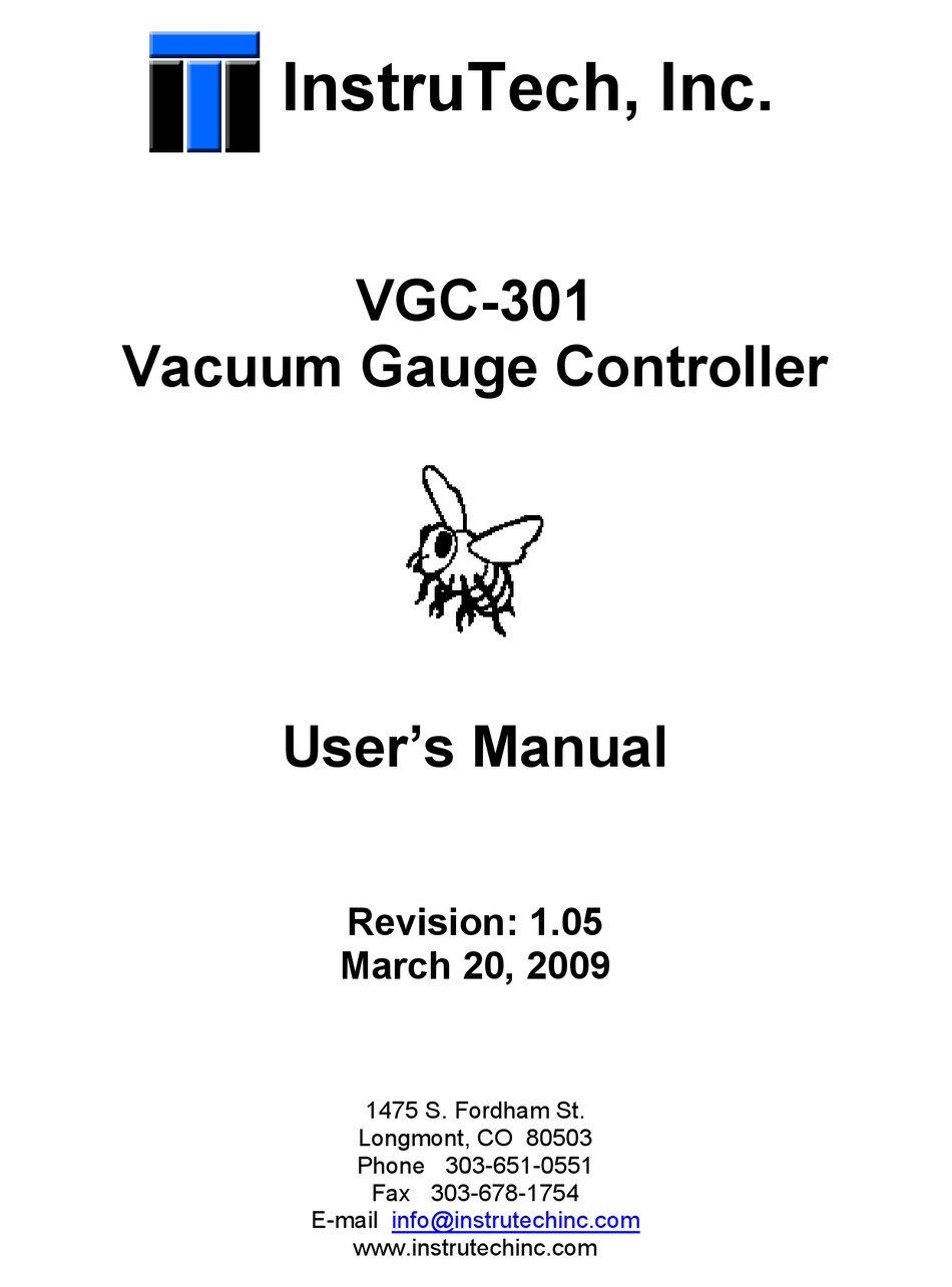 INSTRUTECH VGC-301 USER MANUAL Pdf Download | ManualsLib