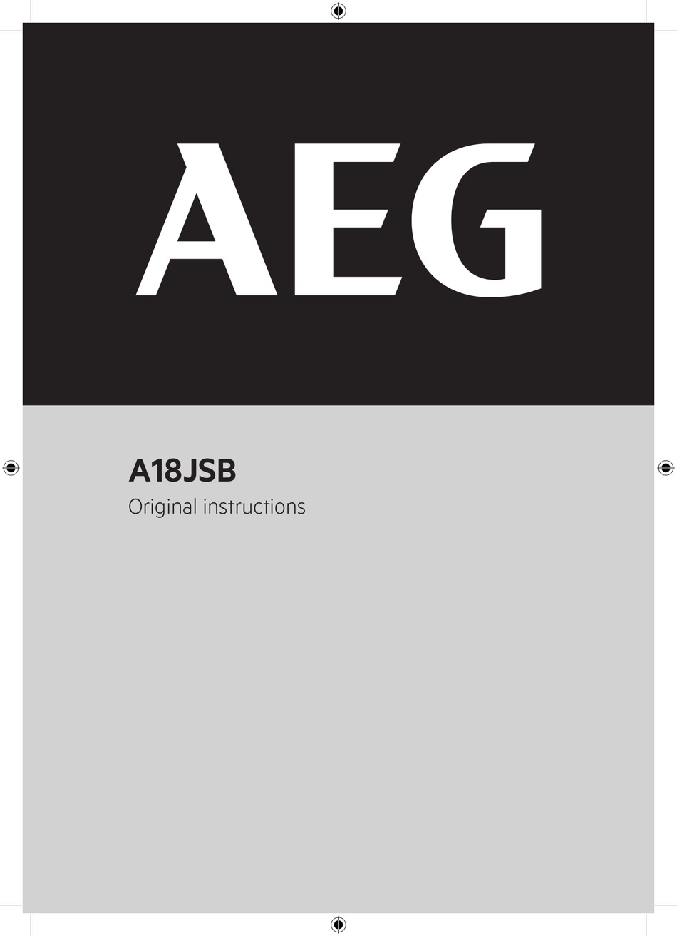 AEG A18JSB ORIGINAL INSTRUCTIONS MANUAL Pdf Download | ManualsLib