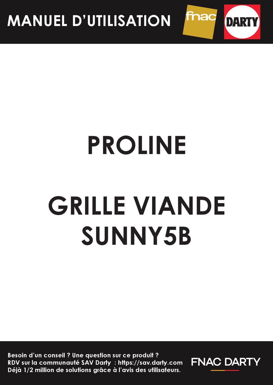 PROLINE SUNNY5B MANUAL Pdf Download | ManualsLib