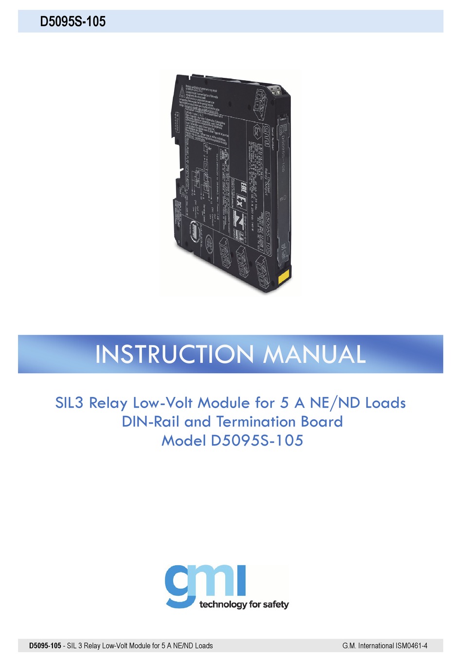GMI D5095-105 INSTRUCTION MANUAL Pdf Download | ManualsLib