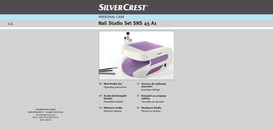 SILVERCREST SNS 45 A1-08/10-V4 MANUAL Pdf Download | ManualsLib