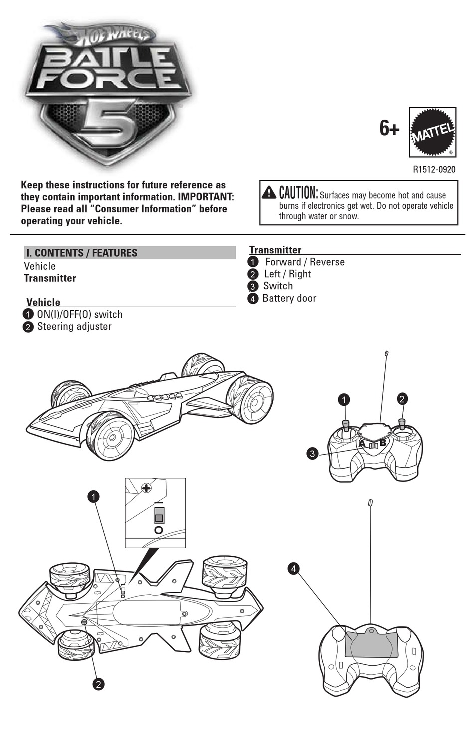 MATTEL HOT WHEELS BATTLE FORCE 5 MANUAL Pdf Download | ManualsLib