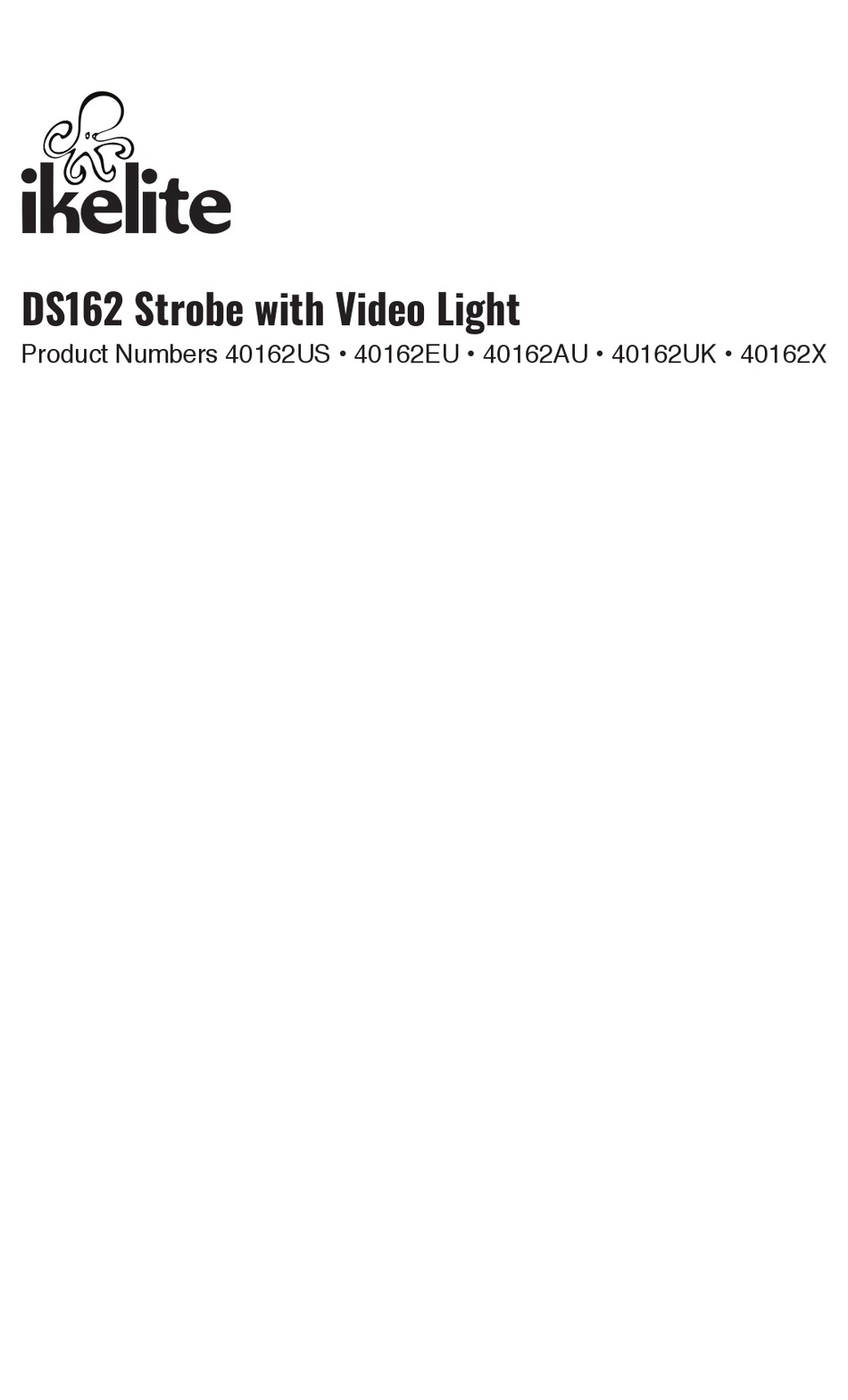 IKELITE DS162 MANUAL Pdf Download | ManualsLib