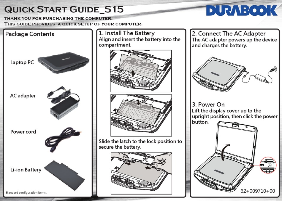 DURABOOK S15 QUICK START MANUAL Pdf Download | ManualsLib