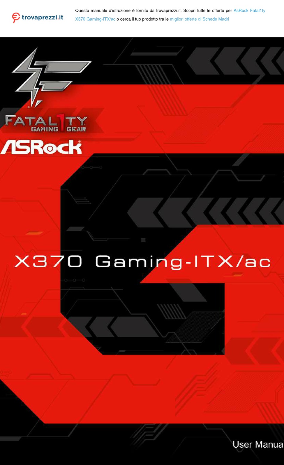 ASROCK FATAL1TY X370 GAMING-ITX/AC USER MANUAL Pdf Download | ManualsLib