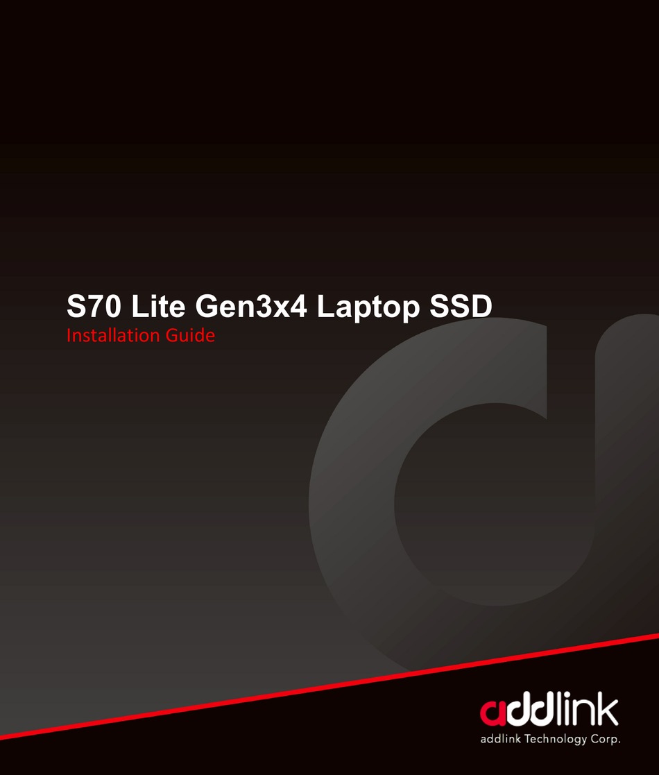 ADDLINK S70 LITE GEN3X4 INSTALLATION MANUAL Pdf Download | ManualsLib