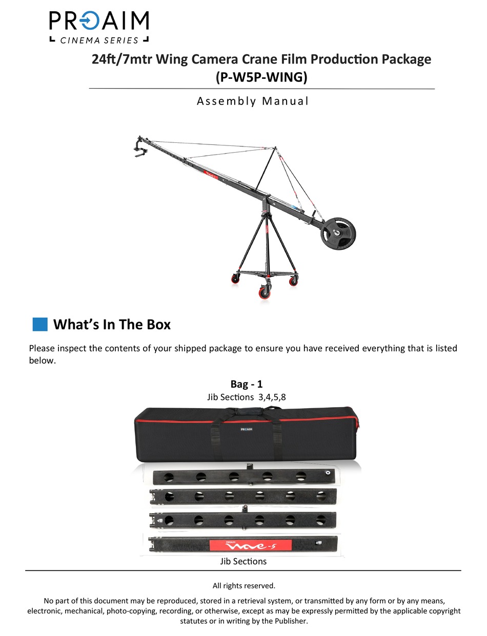 PROAIM CINEMA P-W5P-WING ASSEMBLY MANUAL Pdf Download | ManualsLib