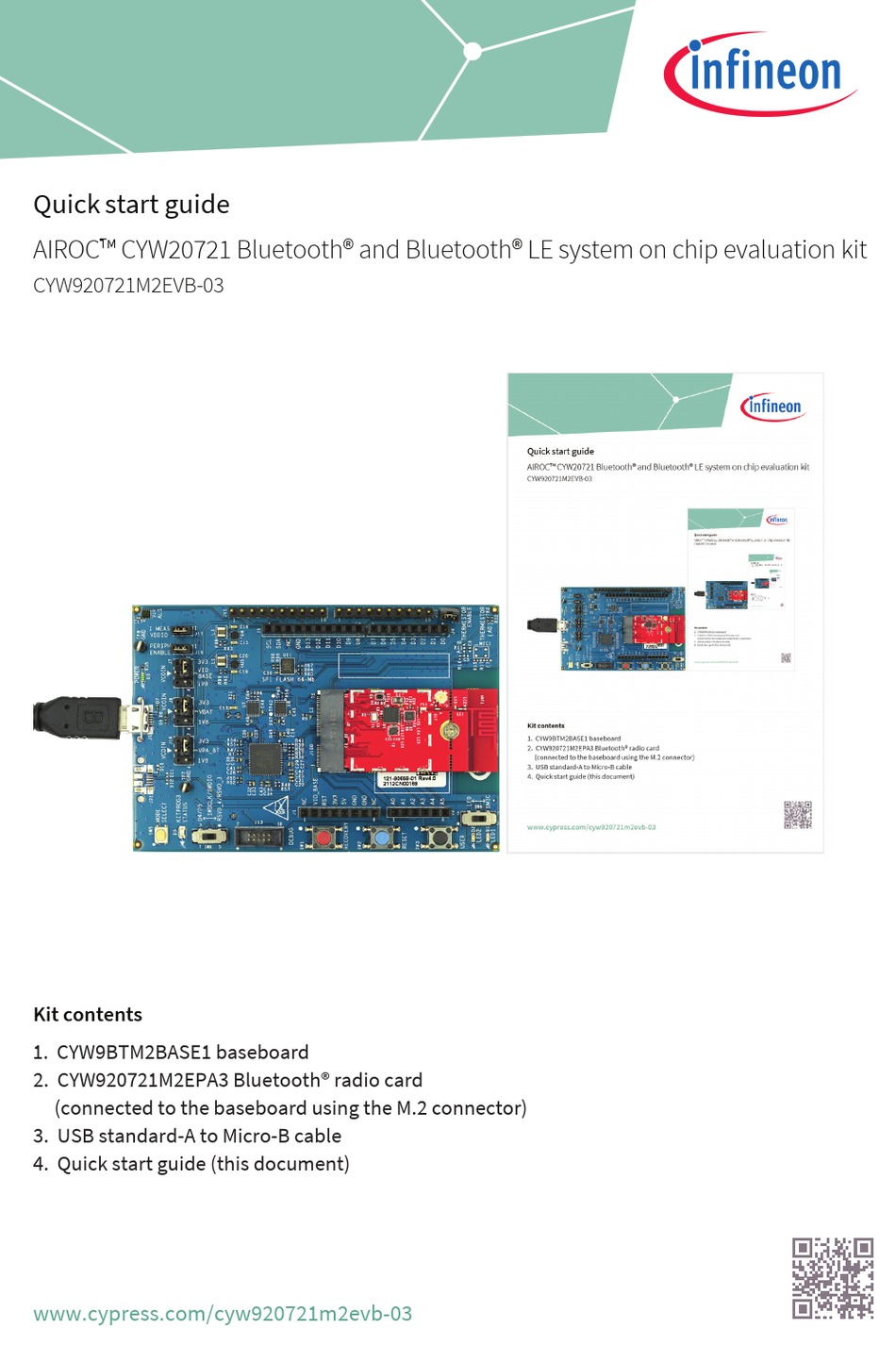 INFINEON AIROC CYW20721 QUICK START MANUAL Pdf Download | ManualsLib