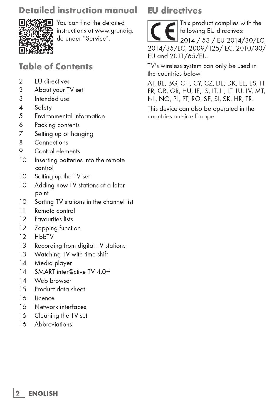 GRUNDIG 65GOS9798 MANUAL Pdf Download | ManualsLib